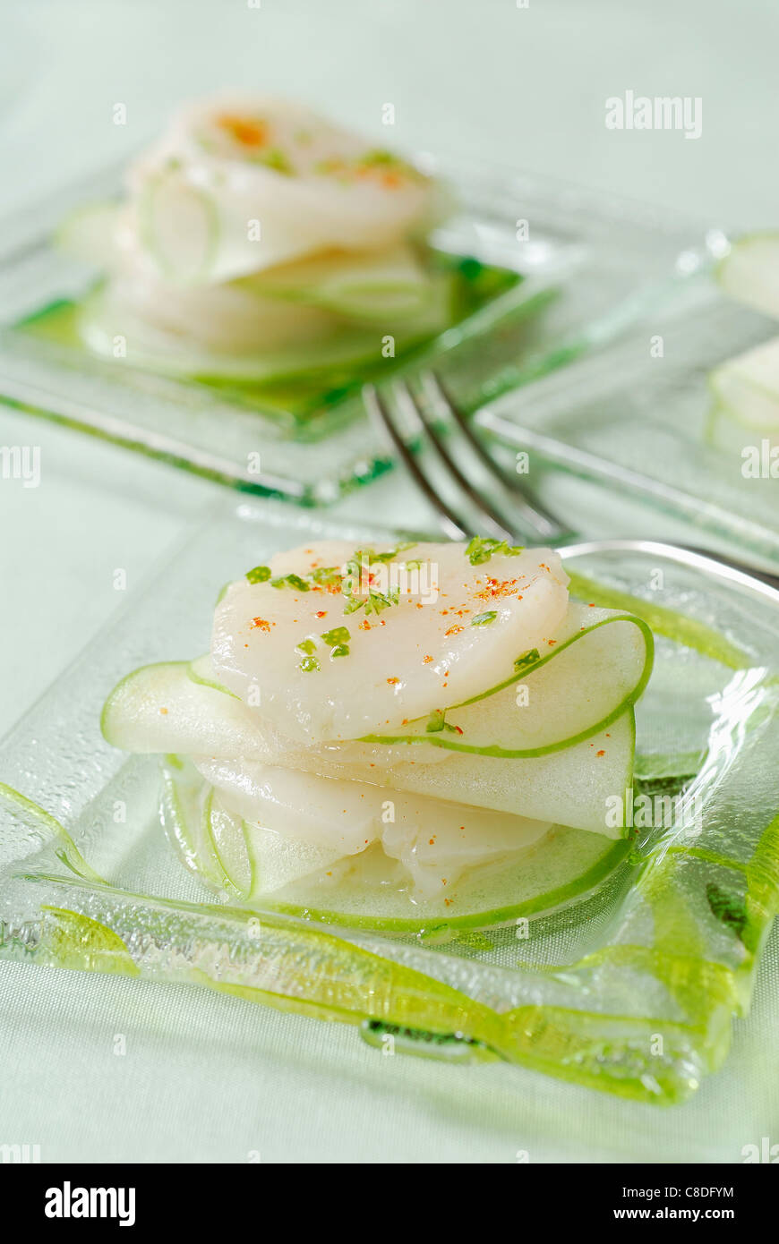Apple and scallop mille feuille hi-res stock photography and images - Alamy