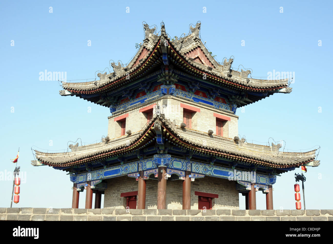 Famous ancient city wall of Xian China Stock Photo - Alamy