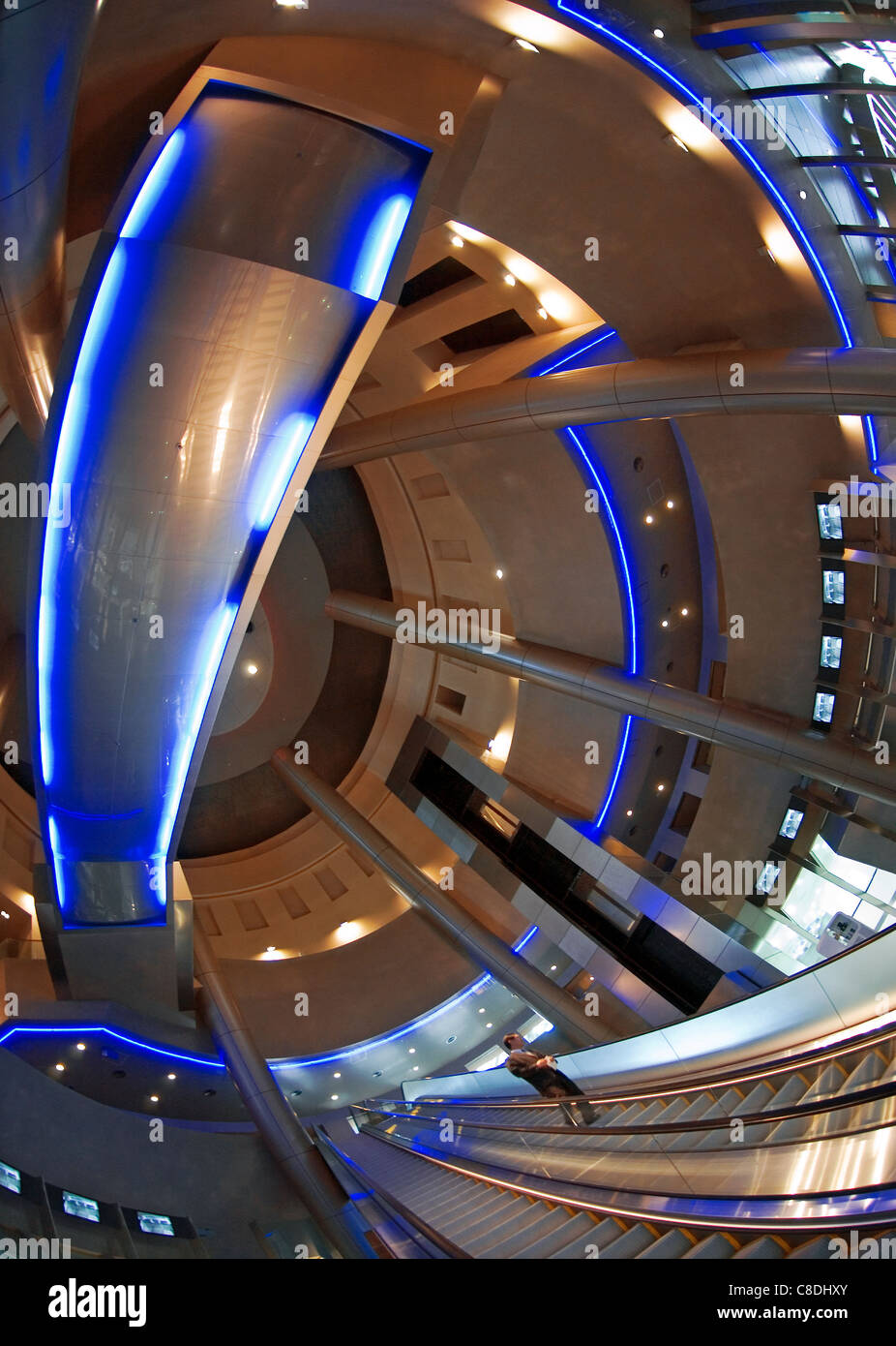 Interior of the new Cyberport, IT business and residential development ...