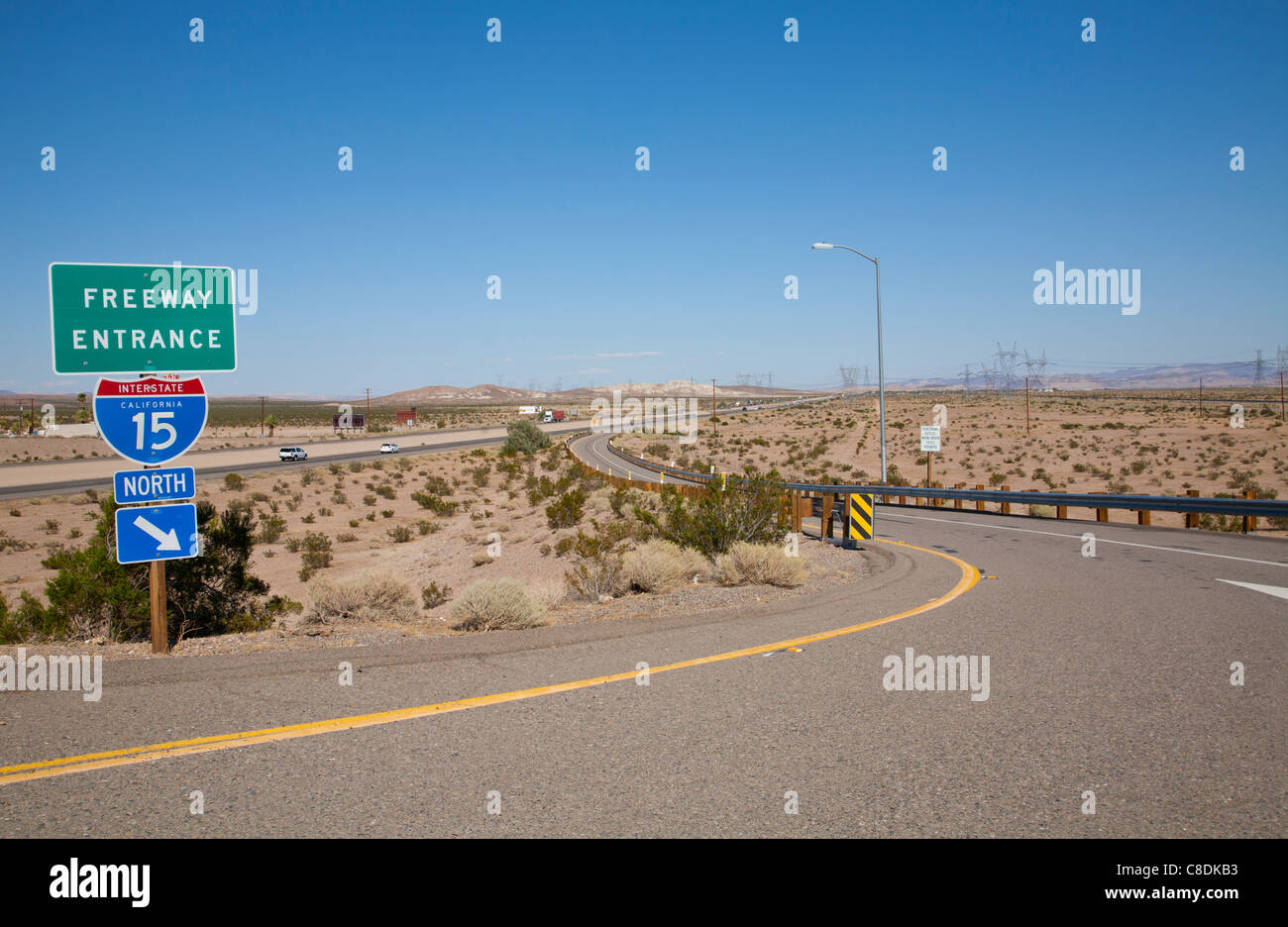 American freeway entrance hi-res stock photography and images - Alamy
