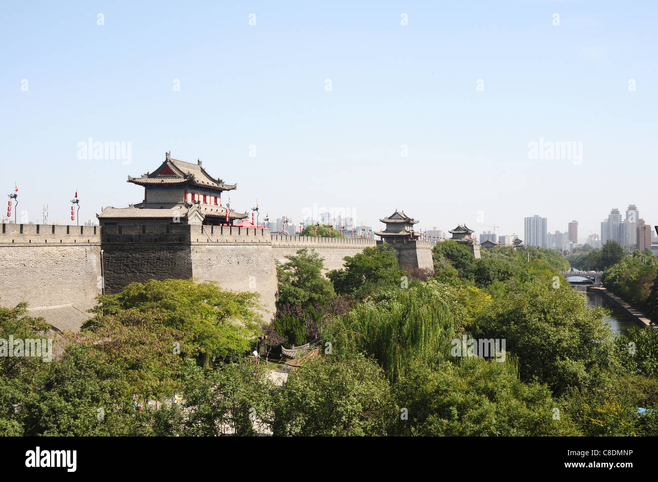 Ancient city wall of Xian, China Stock Photo - Alamy