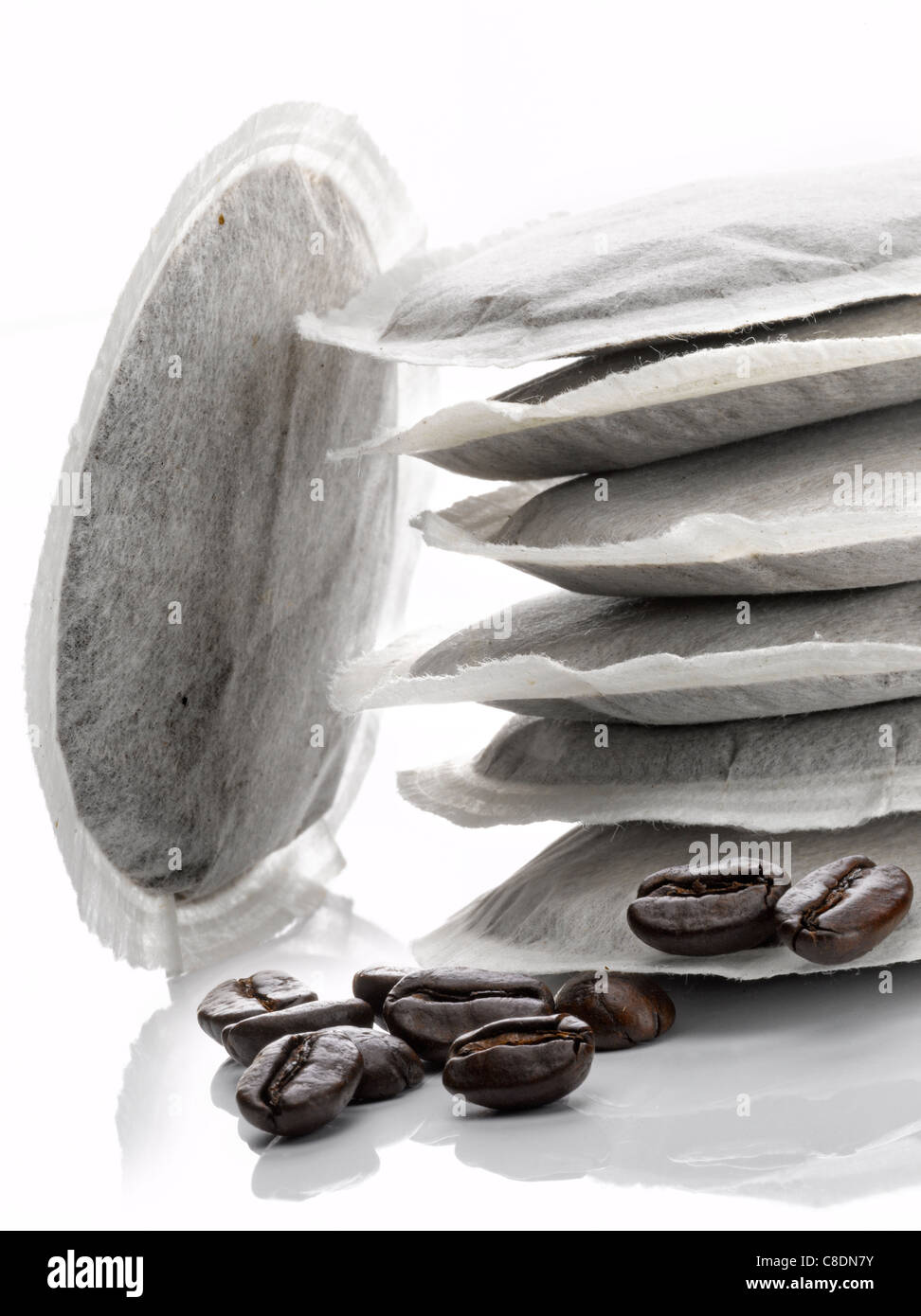 Round coffee capsules for expresso coffee machine Stock Photo - Alamy