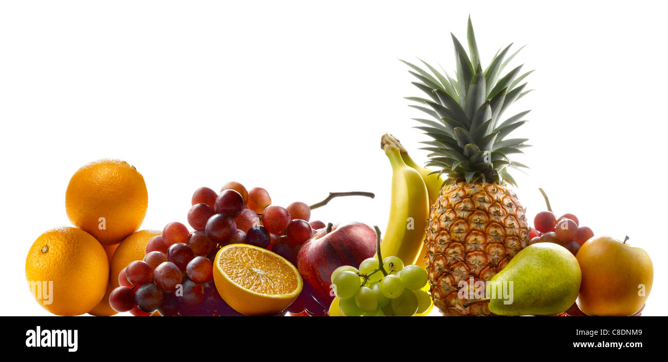 Composition with fresh fruit Stock Photo - Alamy