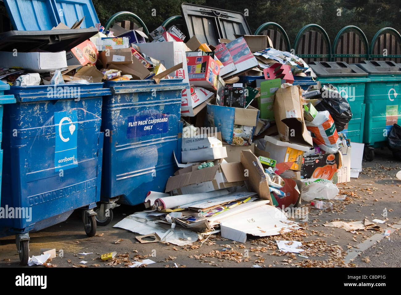 Cardboard recycling wheelie bins hi-res stock photography and images ...