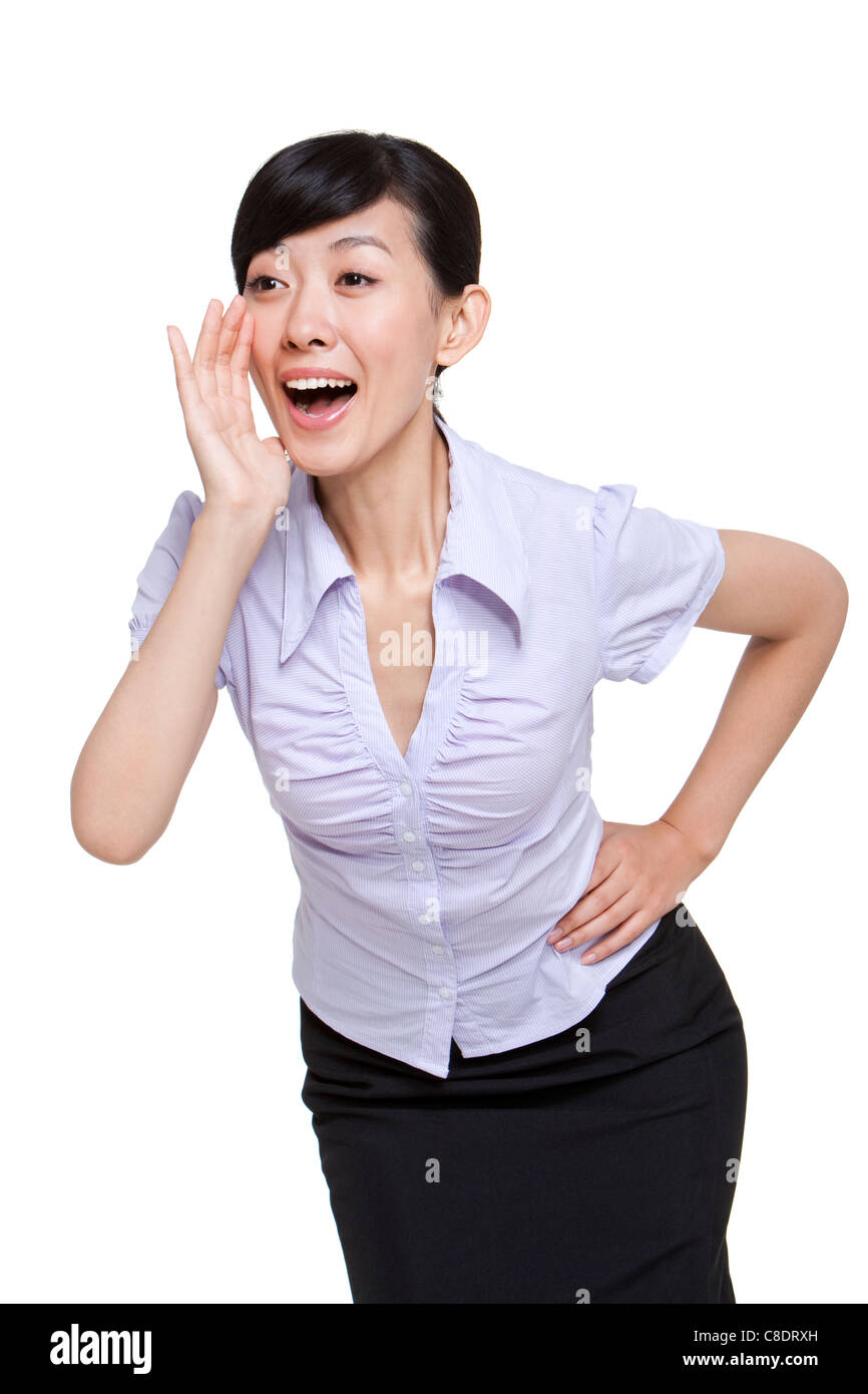 Authority communication standing looking away hand on hip leadership hi ...