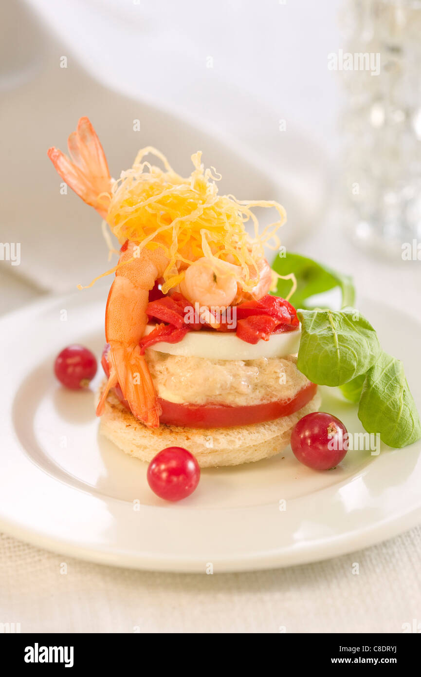 Tuna and red pepper canape hi-res stock photography and images - Alamy