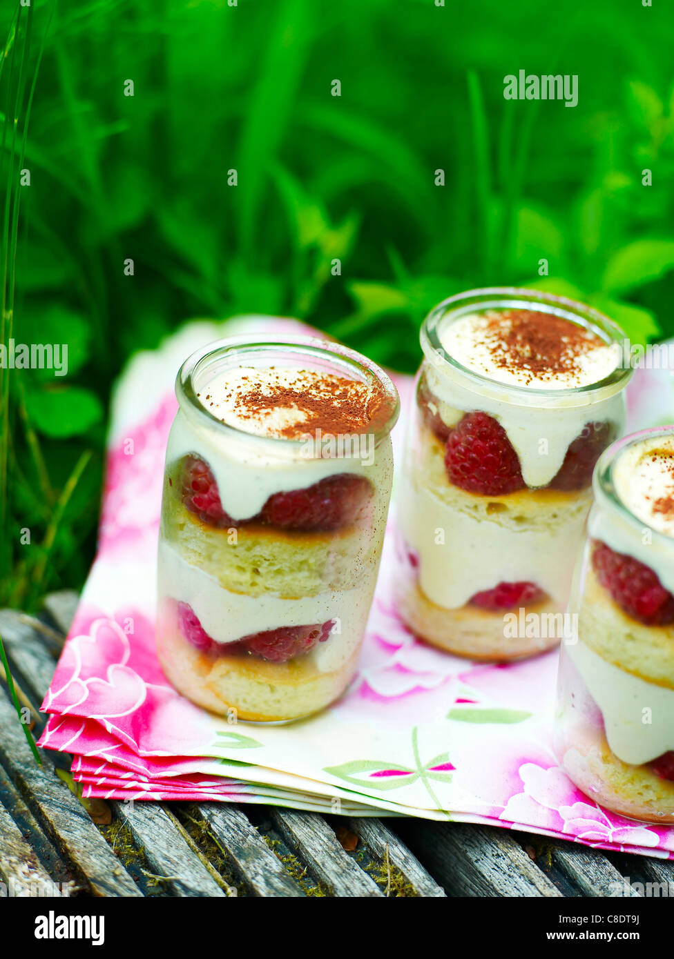 Raspberry Tiramisu Verrines Stock Photo - Alamy