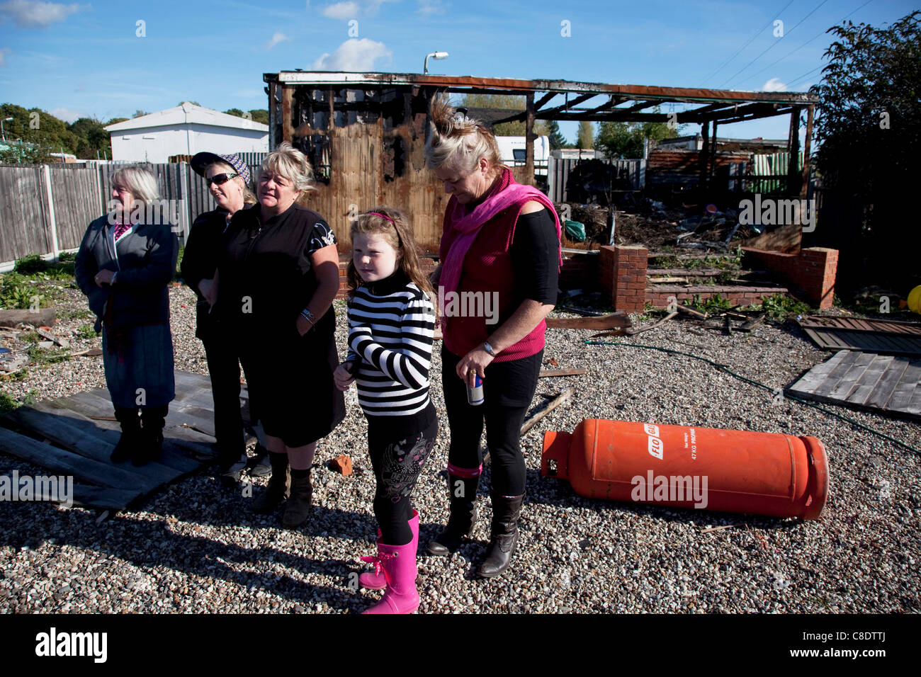 Dale Farm site prior to eviction, a Romany Gypsy and Irish Traveller ...