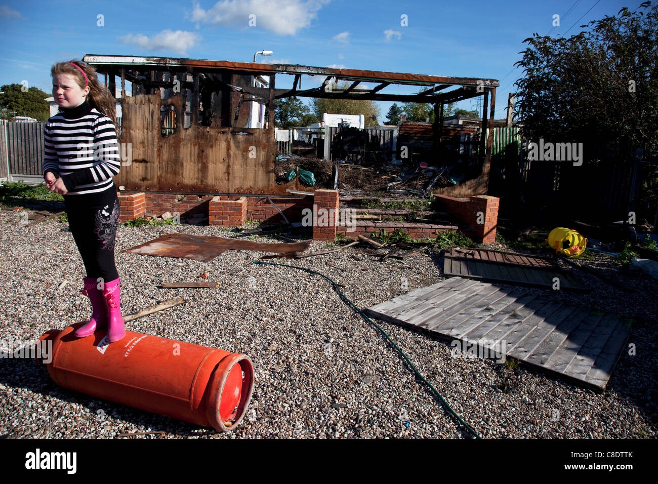 Dale Farm site prior to eviction, a Romany Gypsy and Irish Traveller ...