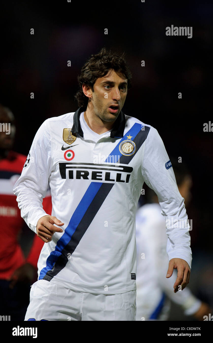 Diego Milito of Inter Milan Stock Photo - Alamy