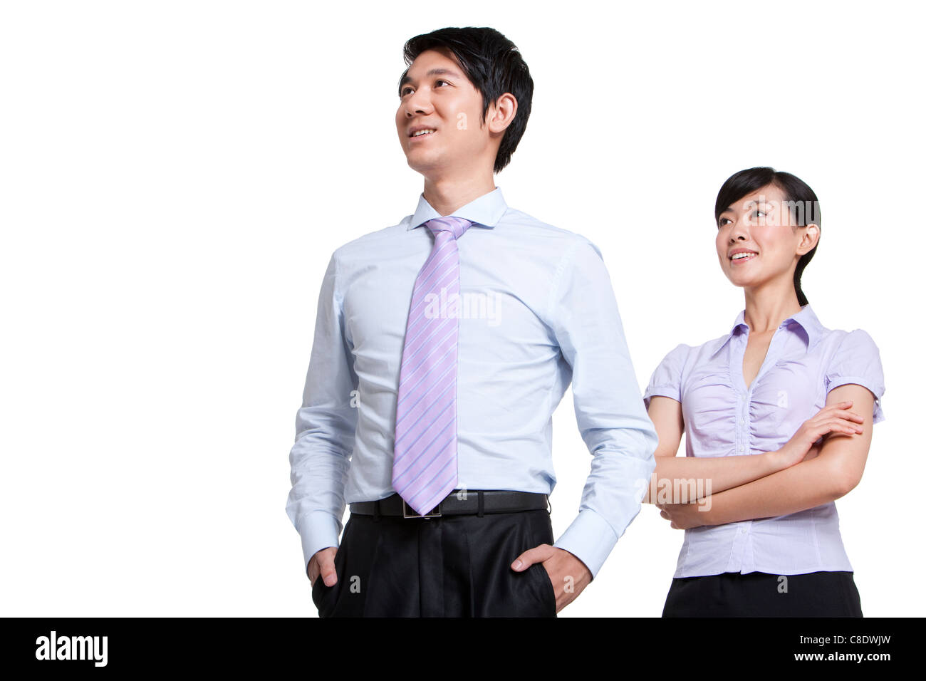 Business Colleagues Looking Into the Future Stock Photo - Alamy