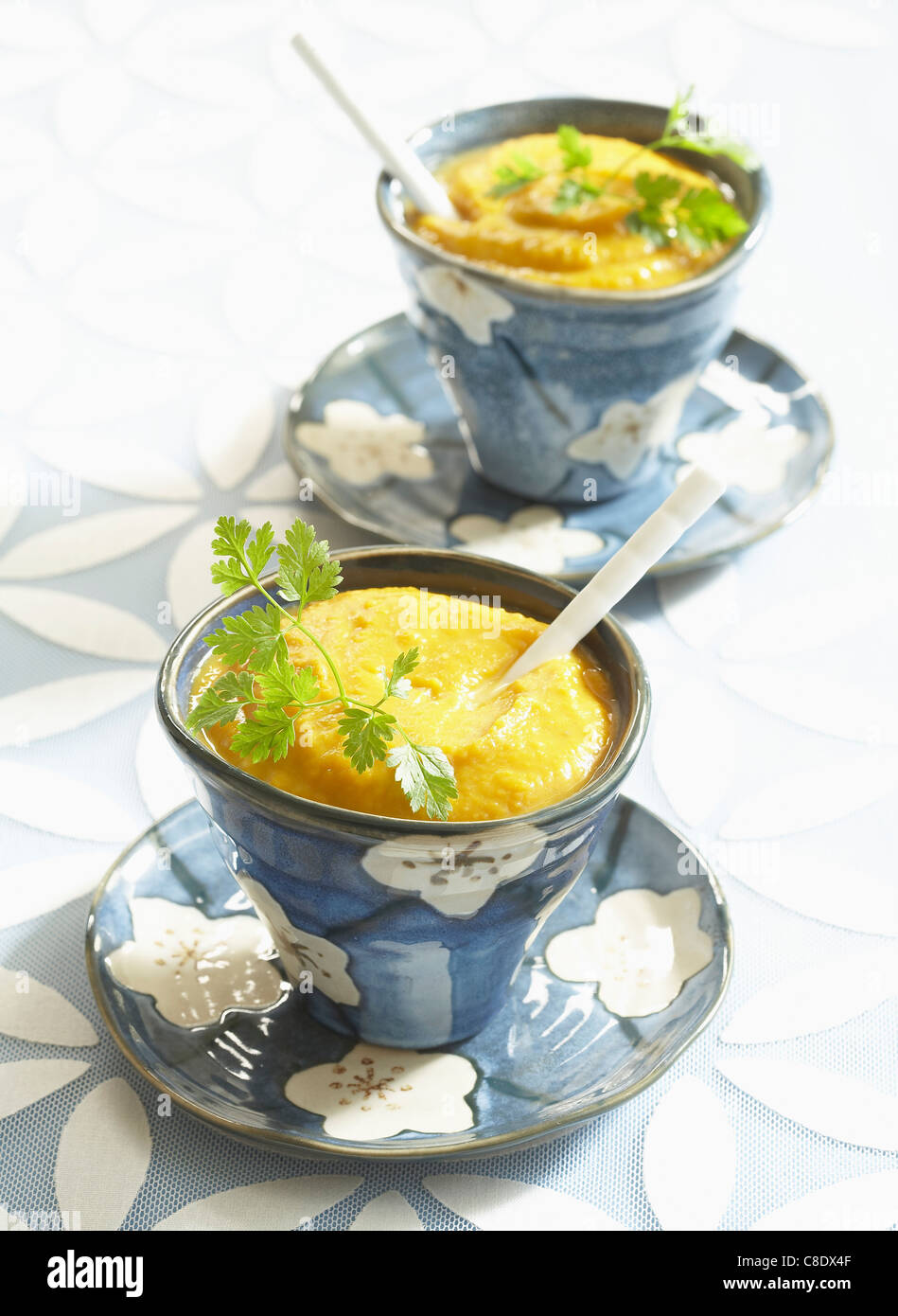 Pumpkin and chestnut soup Stock Photo - Alamy