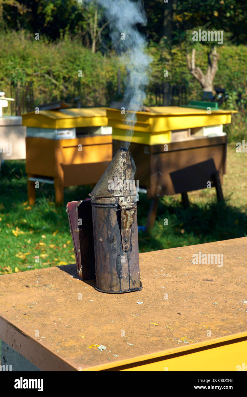 Smoker used in Beekeeping Stock Photo - Alamy