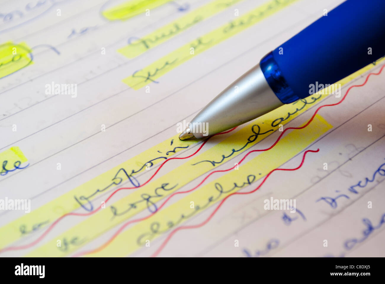 ballpoint pen and writing Stock Photo - Alamy