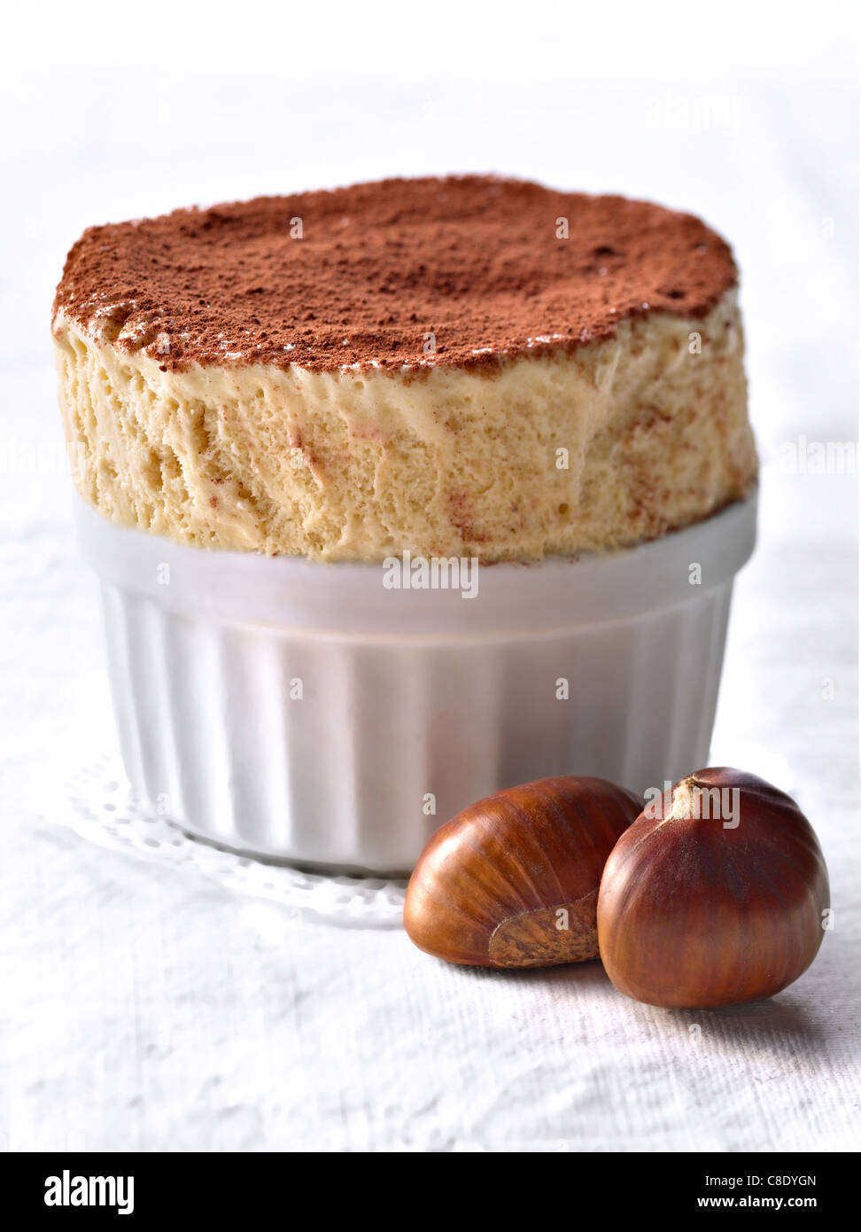 Iced chestnut soufflé Stock Photo - Alamy