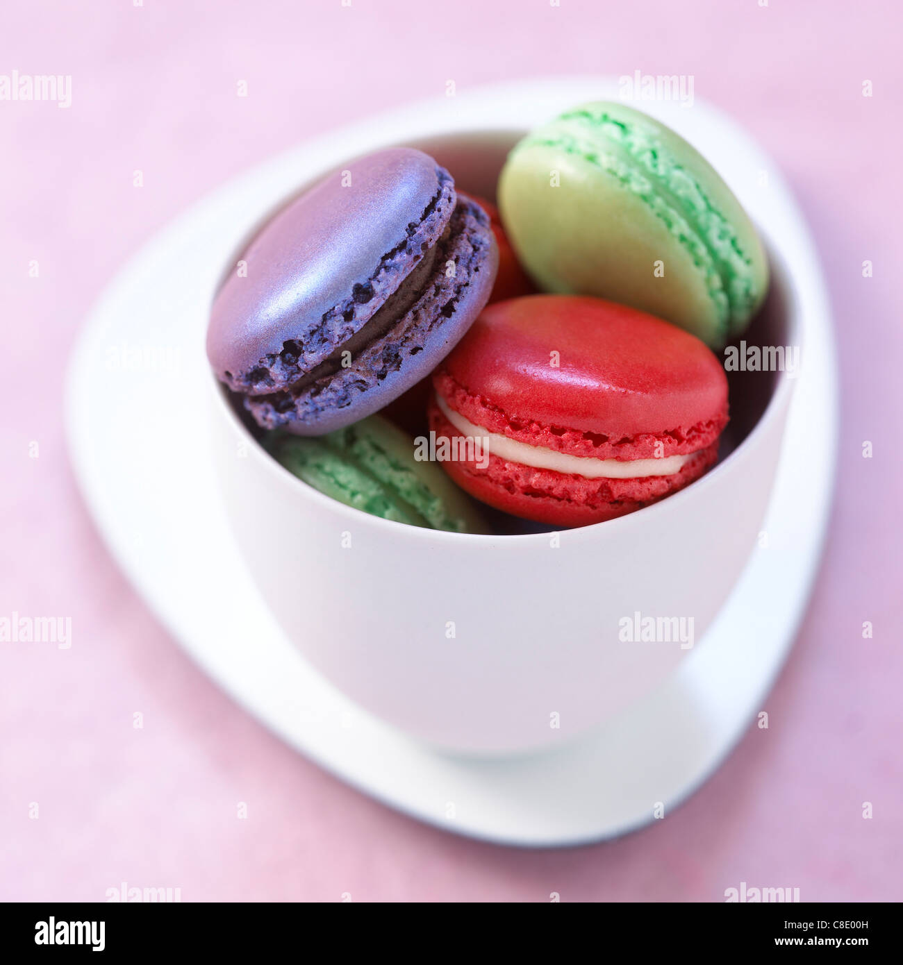 Three different flavored macaroons Stock Photo - Alamy