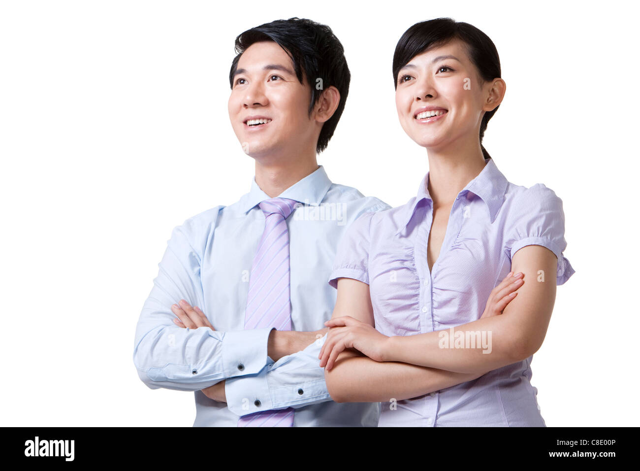 Colleagues Standing Confidently Together Stock Photo - Alamy