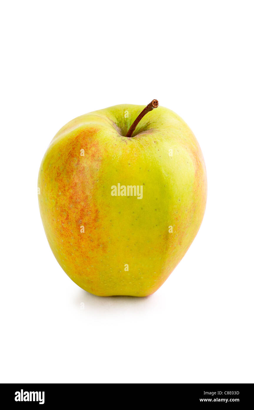 Red yellow apple isolated on white with clipping path Stock Photo - Alamy