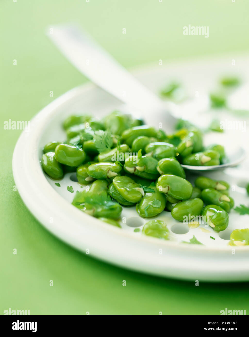 Peeled broad beans Stock Photo - Alamy