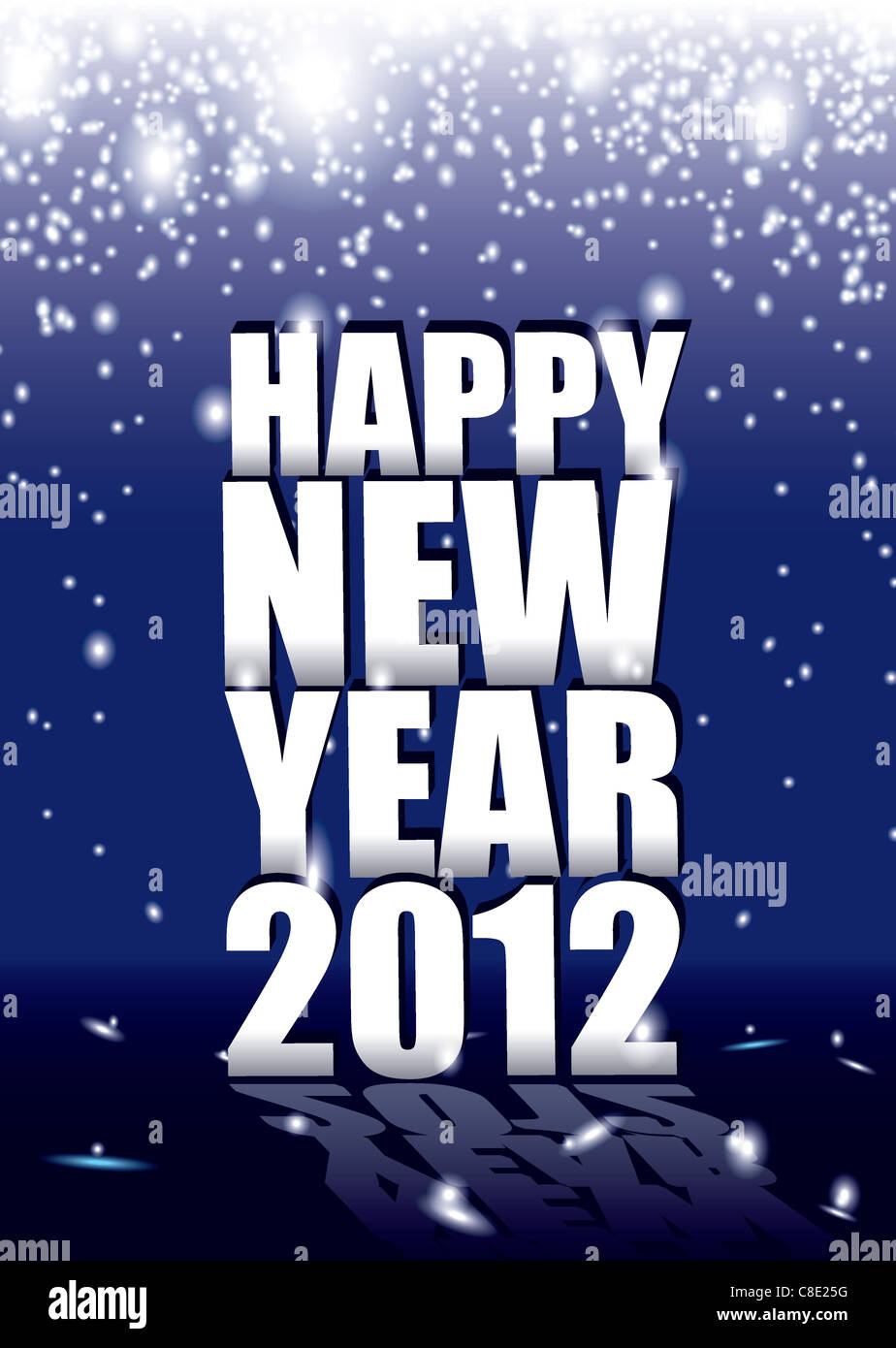 New year sparkle background with 2012 sign and reflection Stock Photo ...