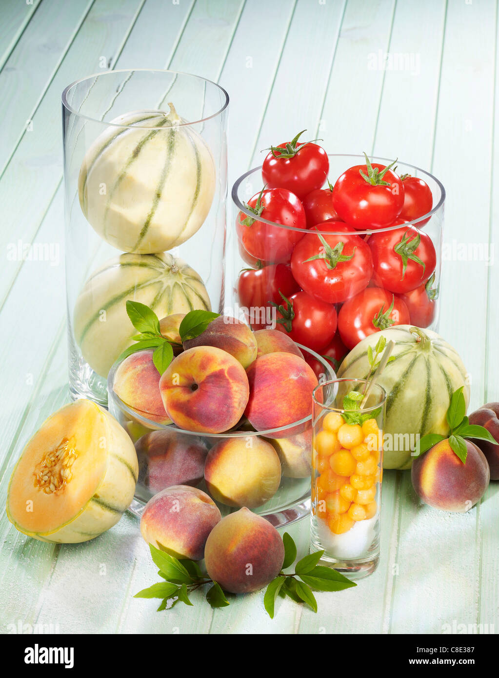 Selection of summer fruit Stock Photo - Alamy