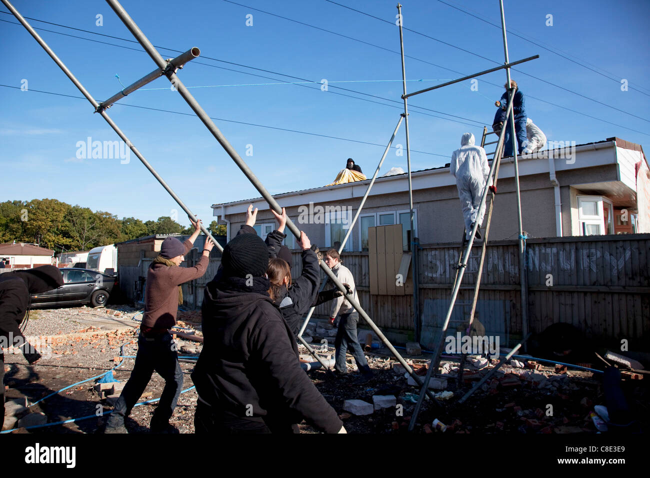 Dale Farm site prior to eviction, a Romany Gypsy and Irish Traveller ...