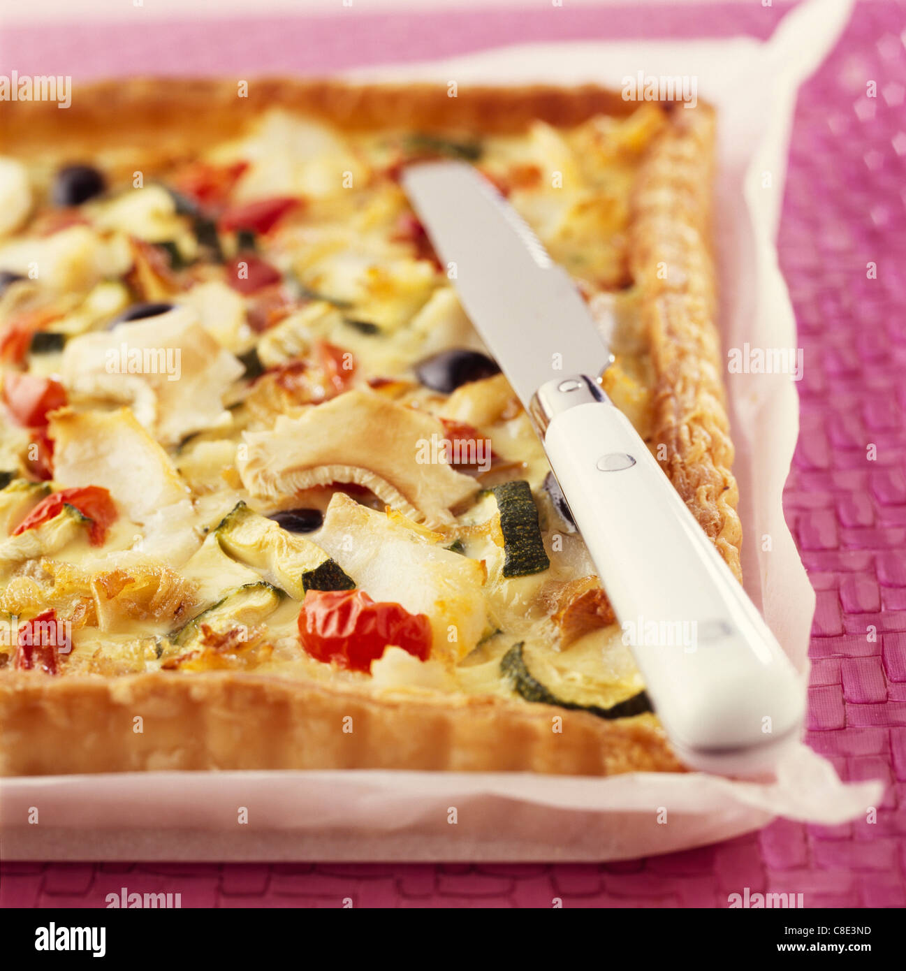 Provençal-style cod quiche Stock Photo - Alamy