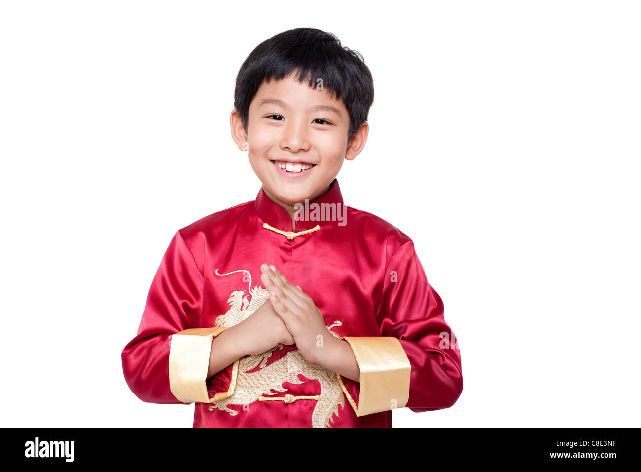 Young Boy Dressed In Traditional Chinese Clothing Stock Photo - Alamy