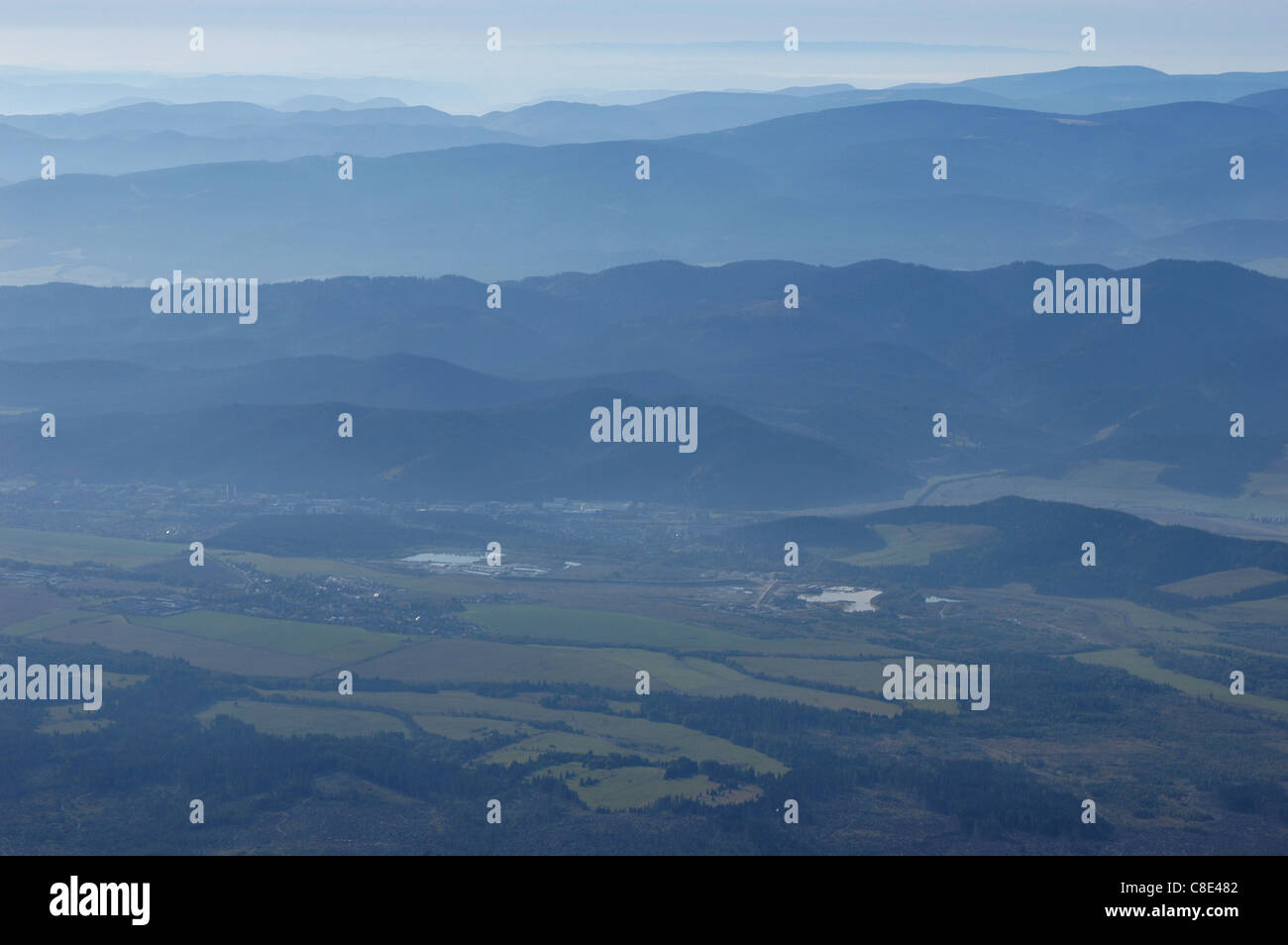 View from slopes of the Gerlach Peak or Gerlachovsky stit (2,655 metres ...