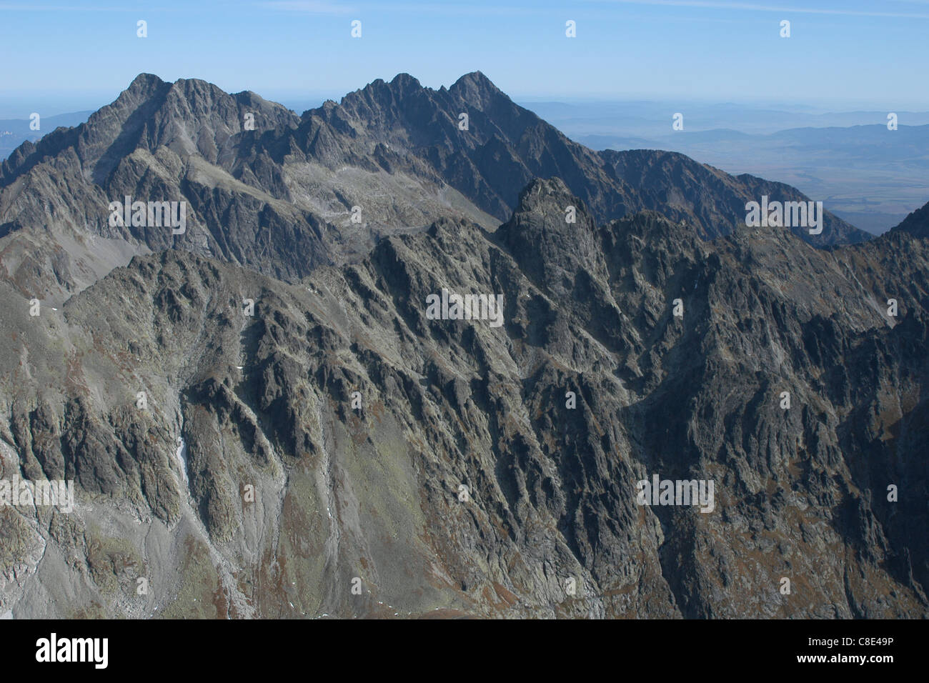 Lomnicky stit (2,632 metres) from the summit of the Gerlach Peak or ...