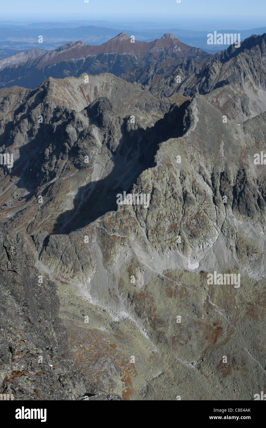 Vychodna Vysoka (2,428 metres) from the summit of the Gerlach Peak or ...