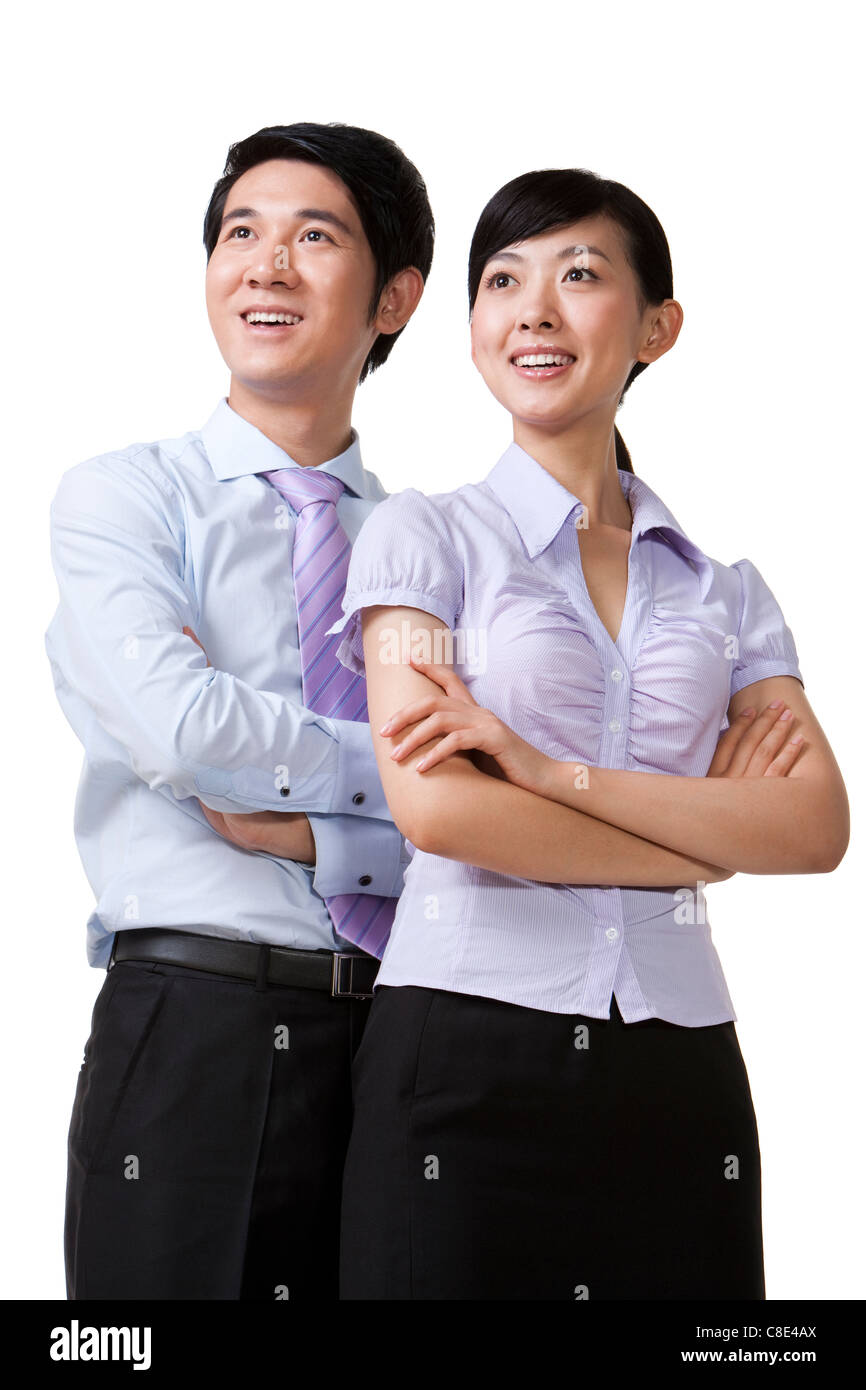 Colleagues Standing Confidently Together Stock Photo - Alamy