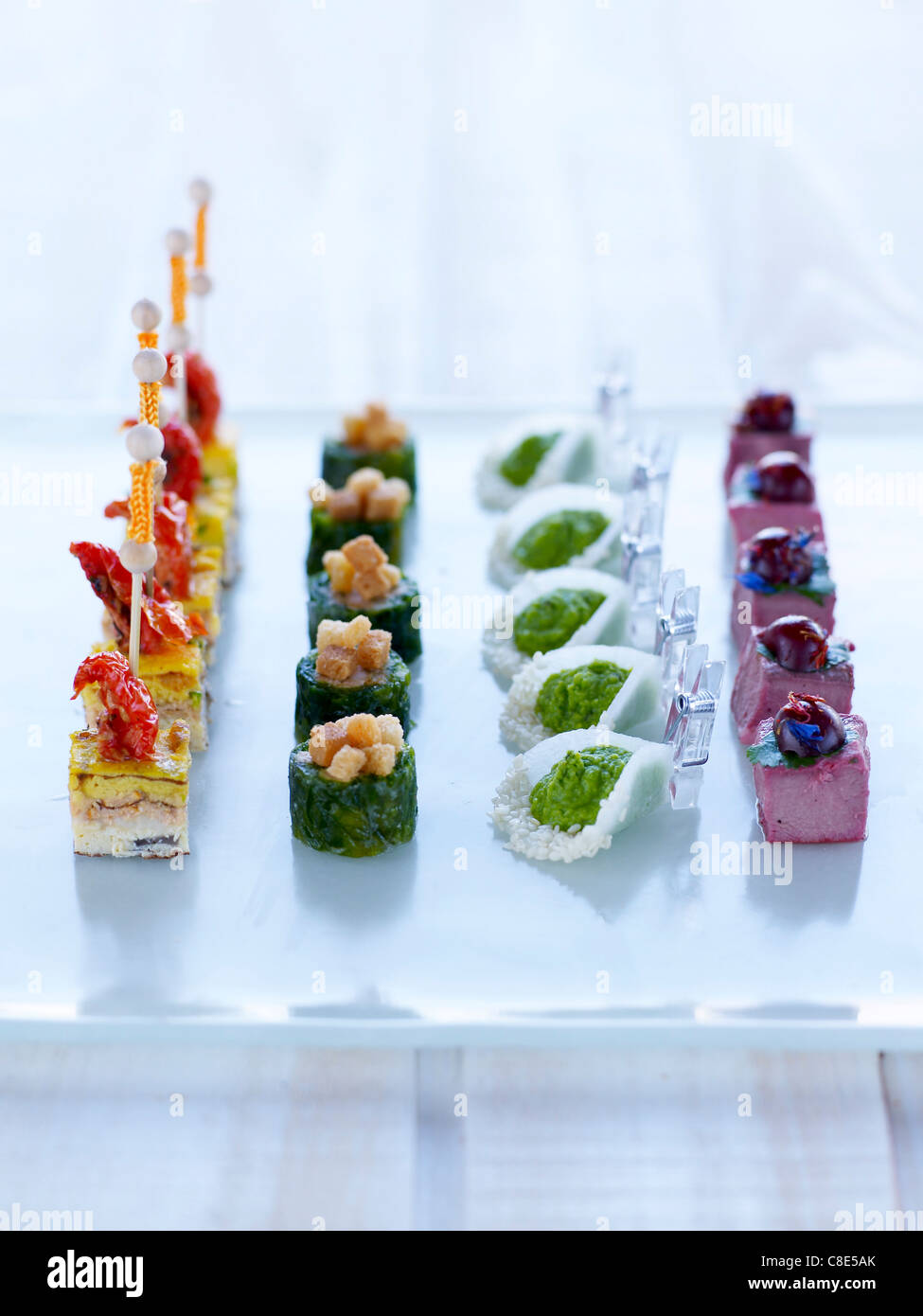 Tray of appetizers Stock Photo - Alamy