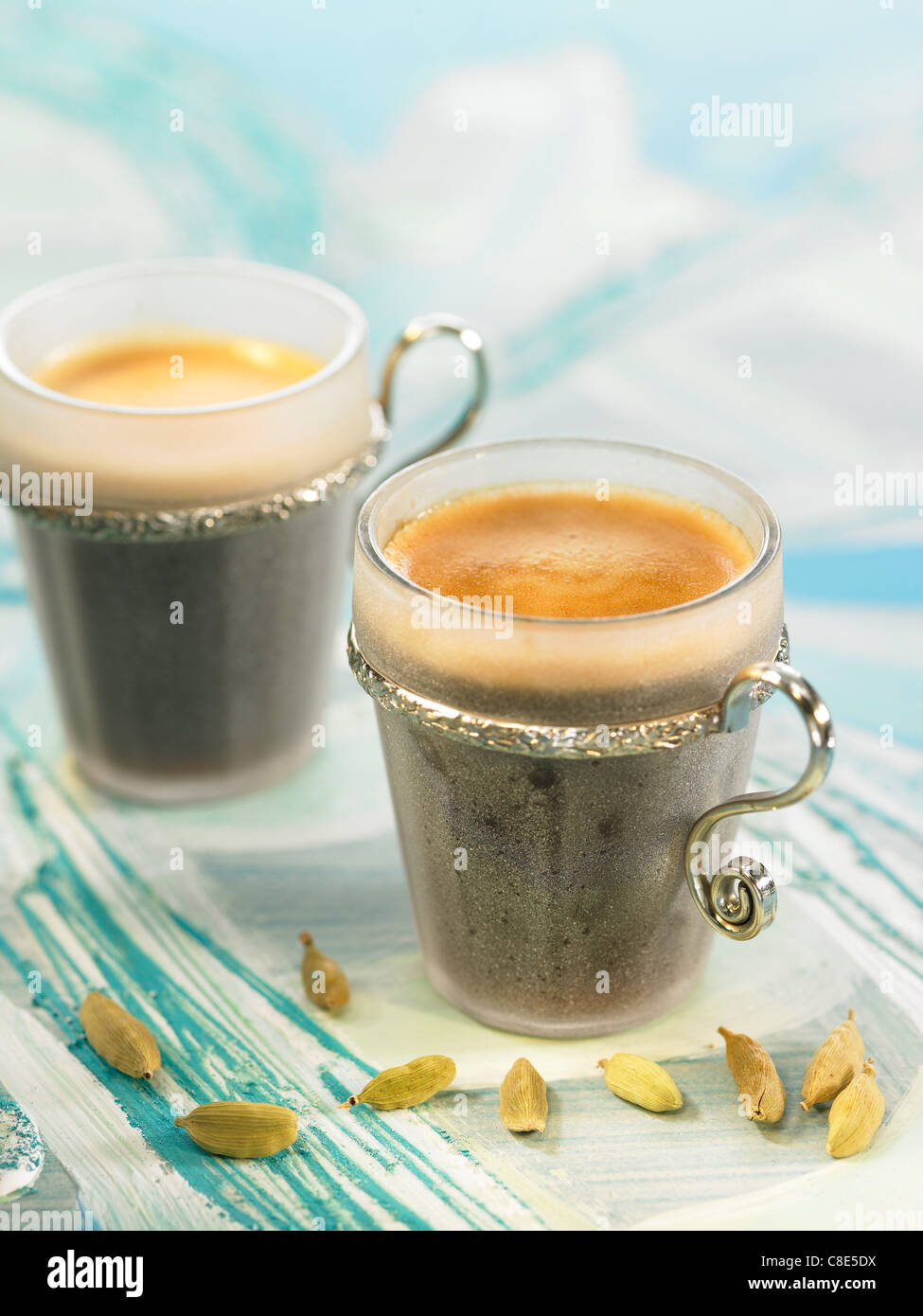 Arabian coffee with cardamom Stock Photo - Alamy
