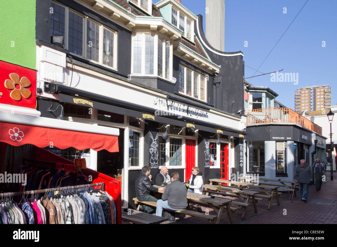 The White Rabbit pub on the narrow Kensington Place in the North Laine ...