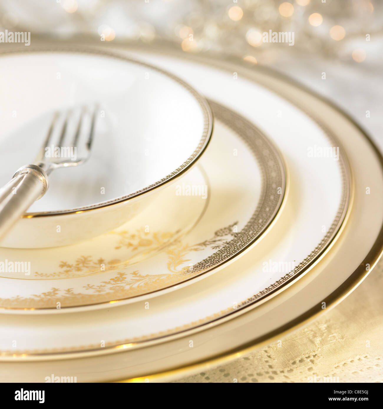 Set of plates Stock Photo - Alamy