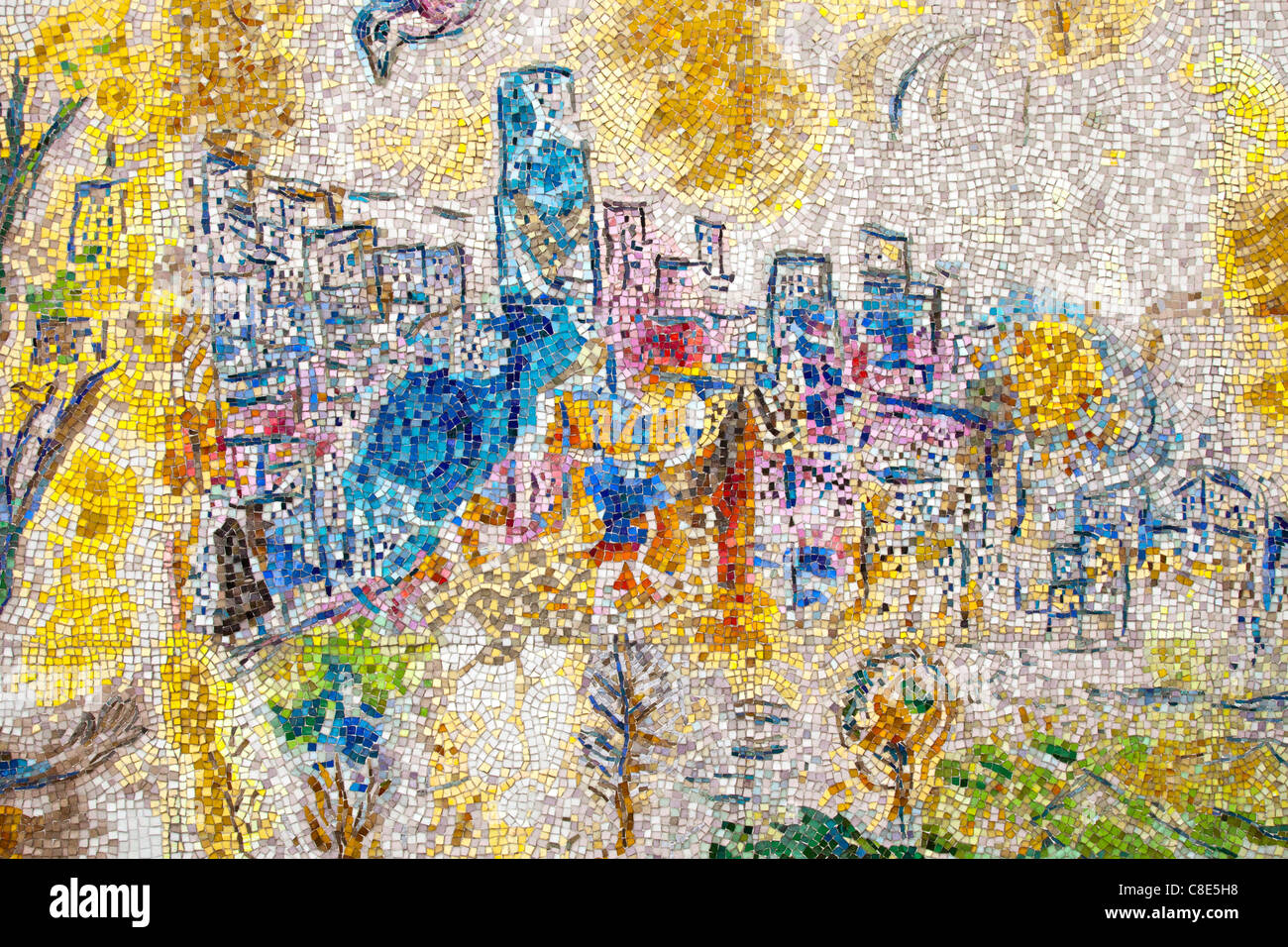 Four Seaons, Chagall mural, Chicago, Illinois Stock Photo - Alamy