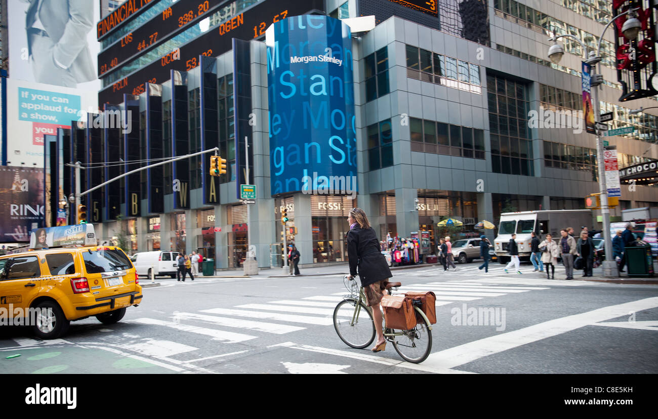 Morgan Stanley headquarters in Times Square in New York Stock Photo - Alamy