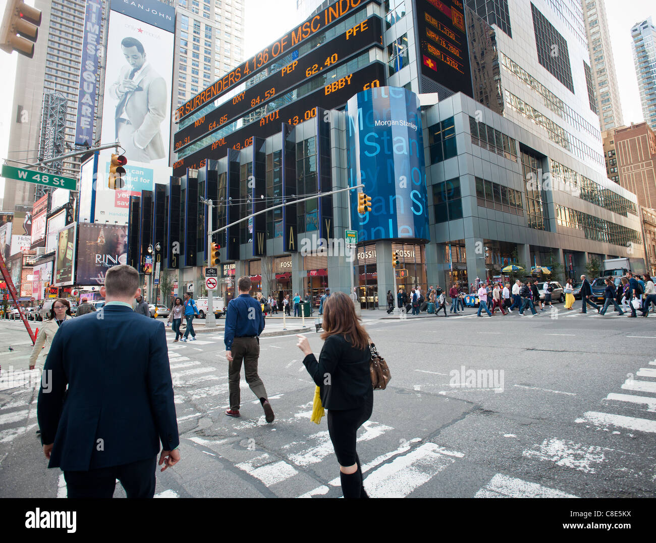 Morgan Stanley headquarters in Times Square in New York Stock Photo - Alamy