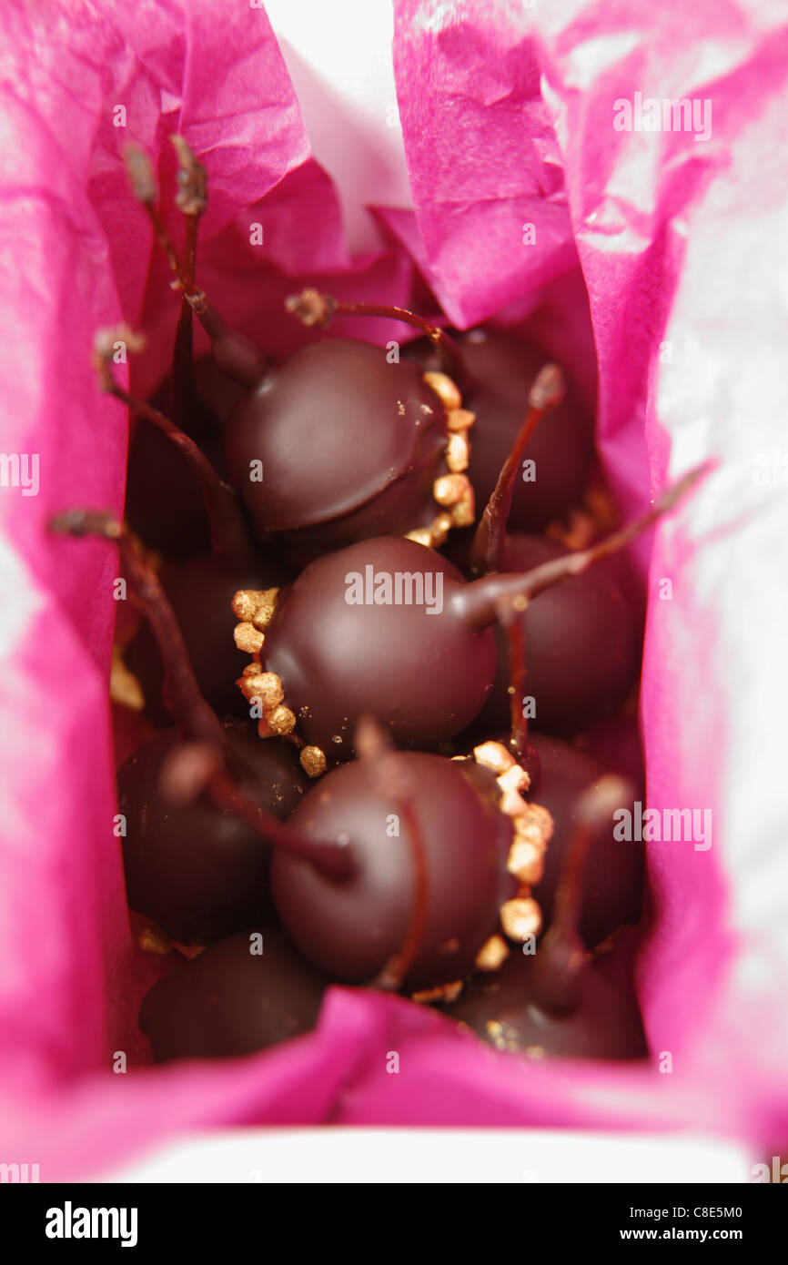 Chocolate coated cherry hi-res stock photography and images - Alamy