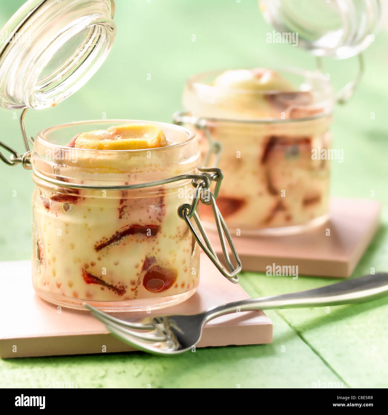 Individual beetroot Flans Stock Photo - Alamy