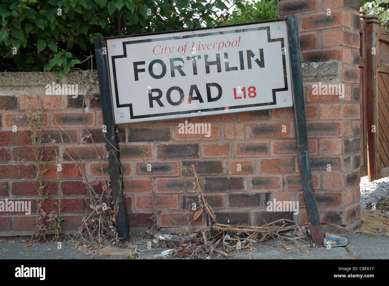 Road sign for Forthlin Road, the childhood street of Paul McCartney ...