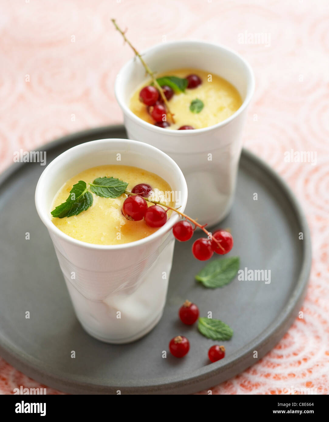 Cream of yellow fruit and citrus fruit Stock Photo - Alamy