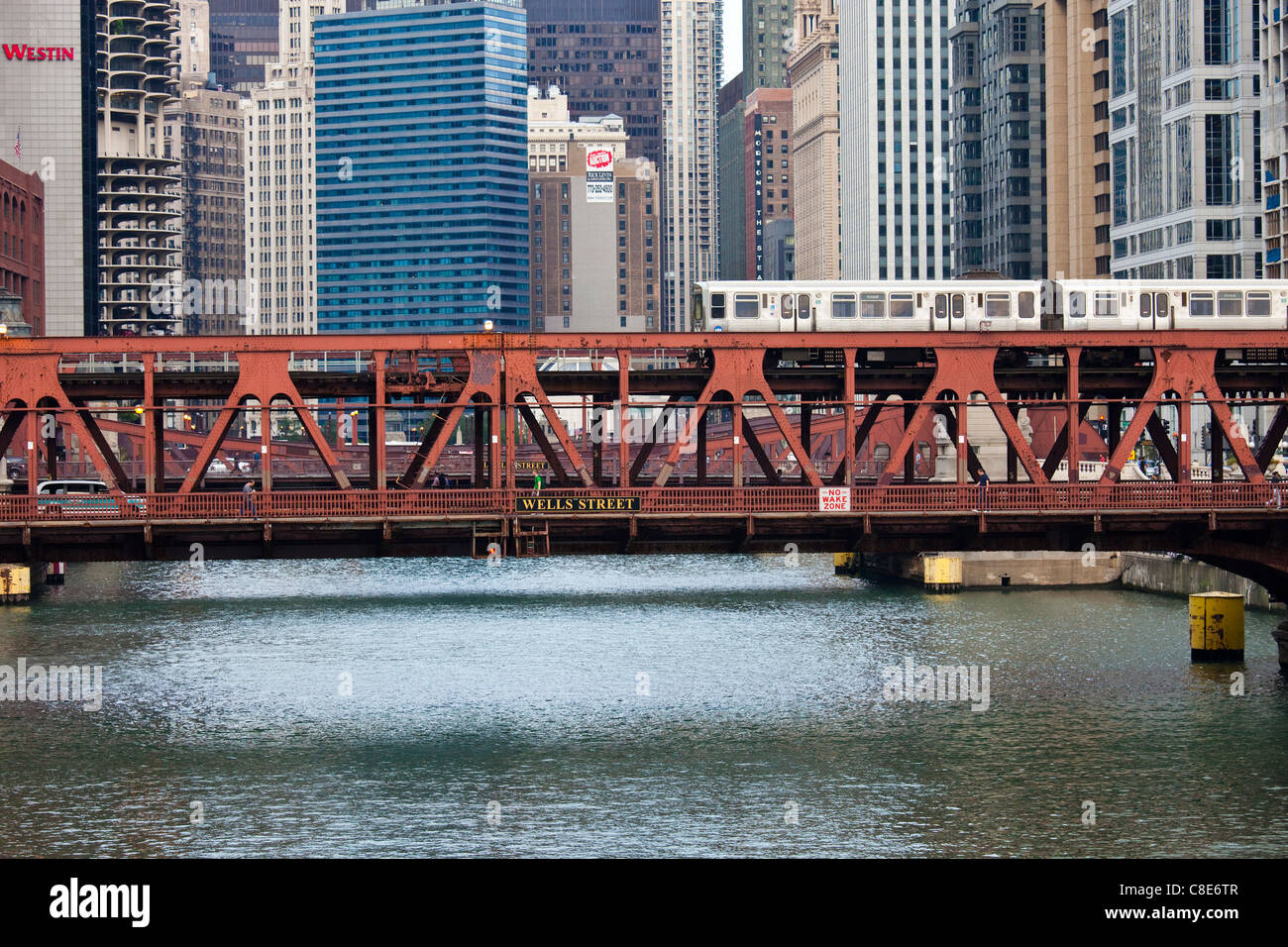 Wells Street Bridge, Chicago, Illinois Stock Photo - Alamy