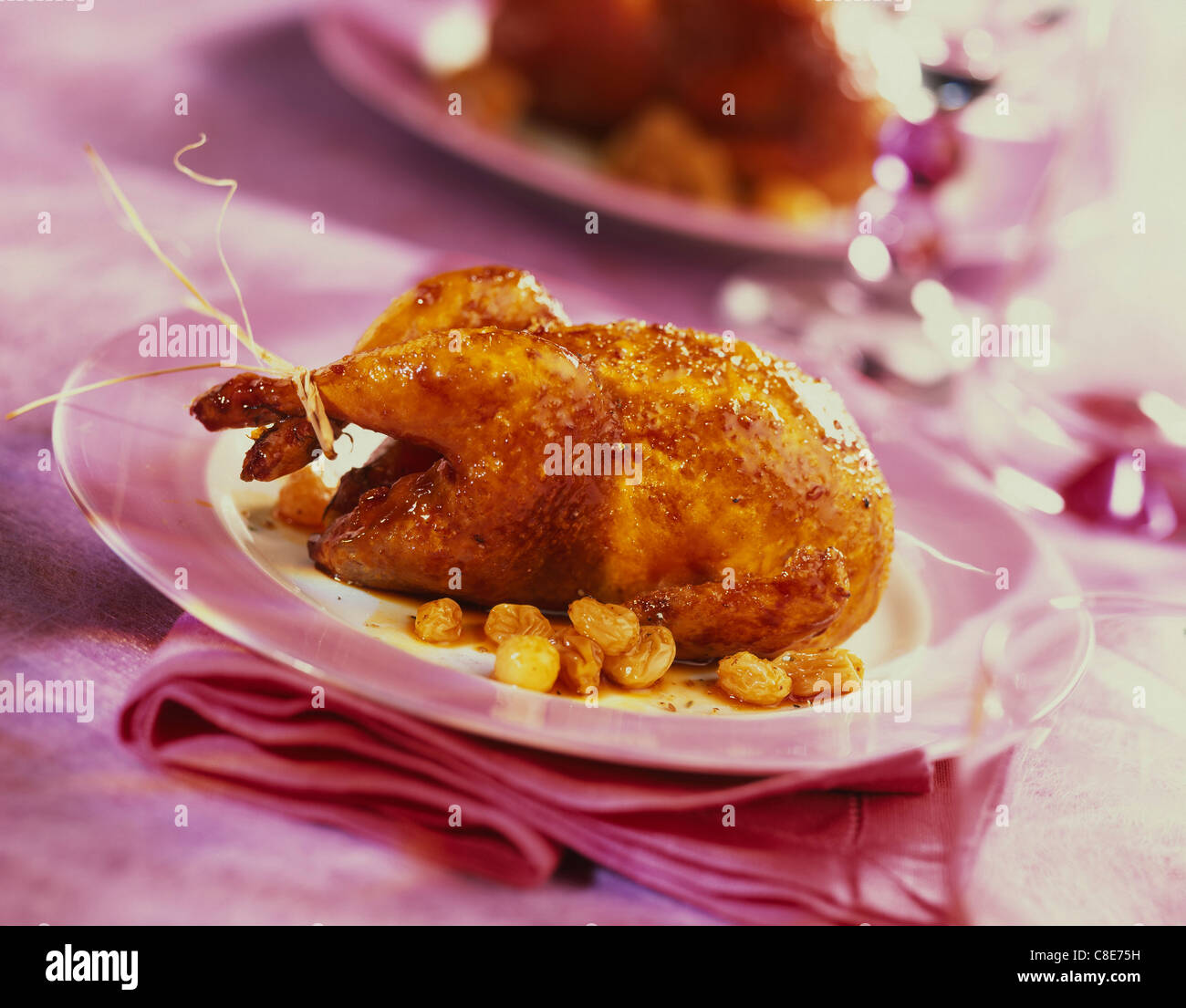 Roast quail with currants Stock Photo - Alamy