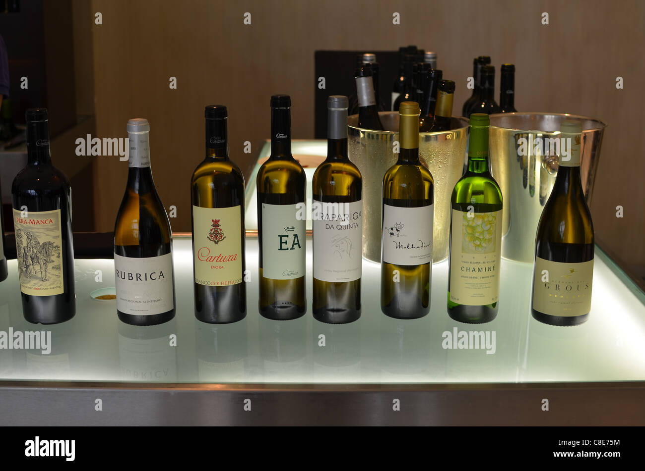 A selection of Portuguese wines available for tasting at an event in ...