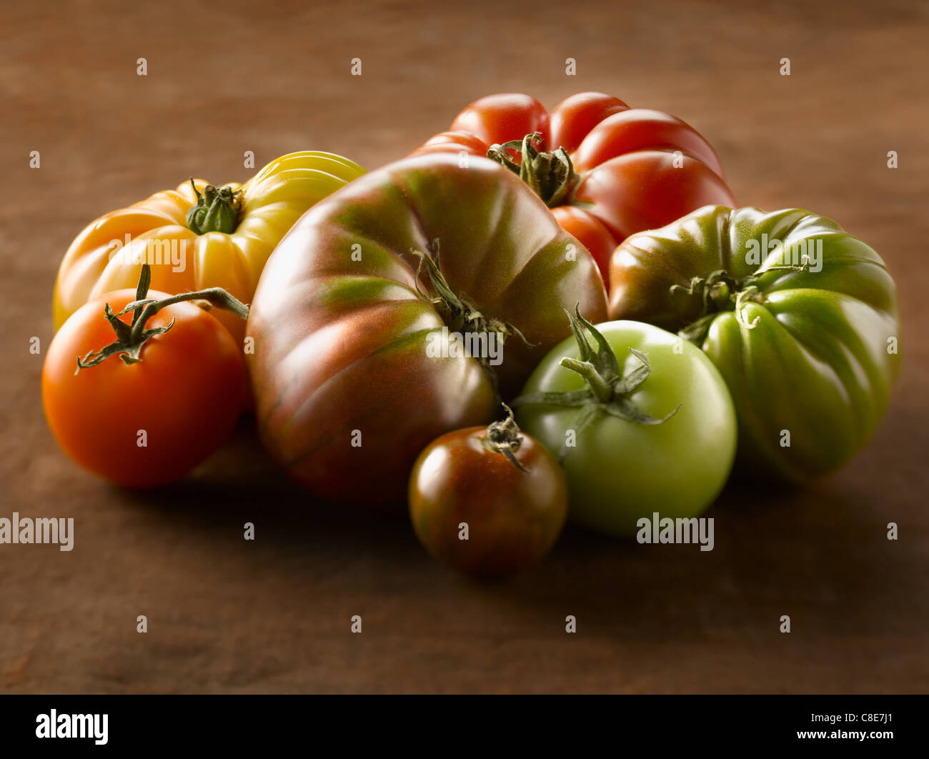 Assorted old-fashionned tomatoes Stock Photo - Alamy