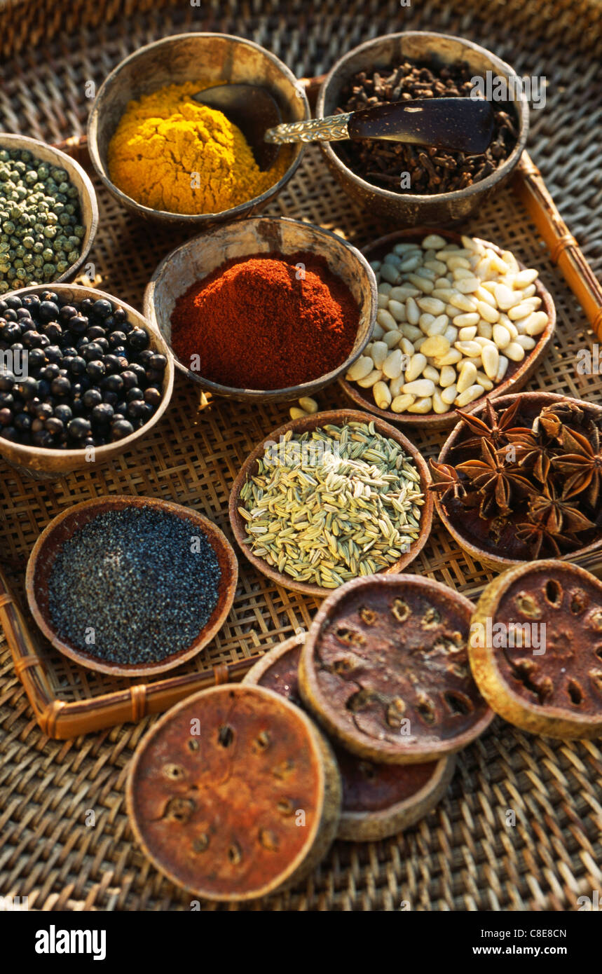 Selection of spices Stock Photo - Alamy