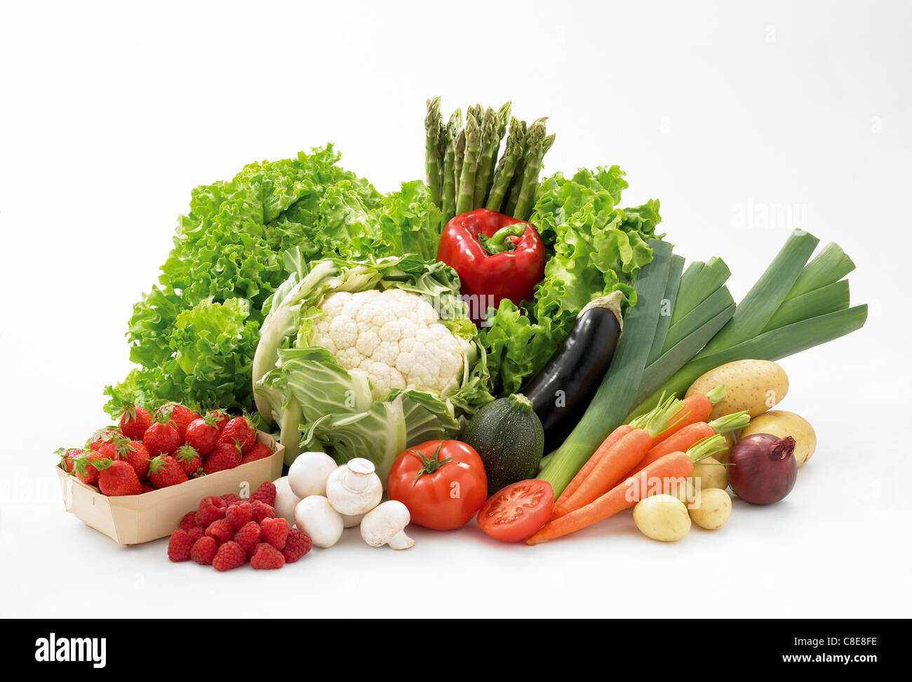 Fruit and vegetable composition Stock Photo - Alamy