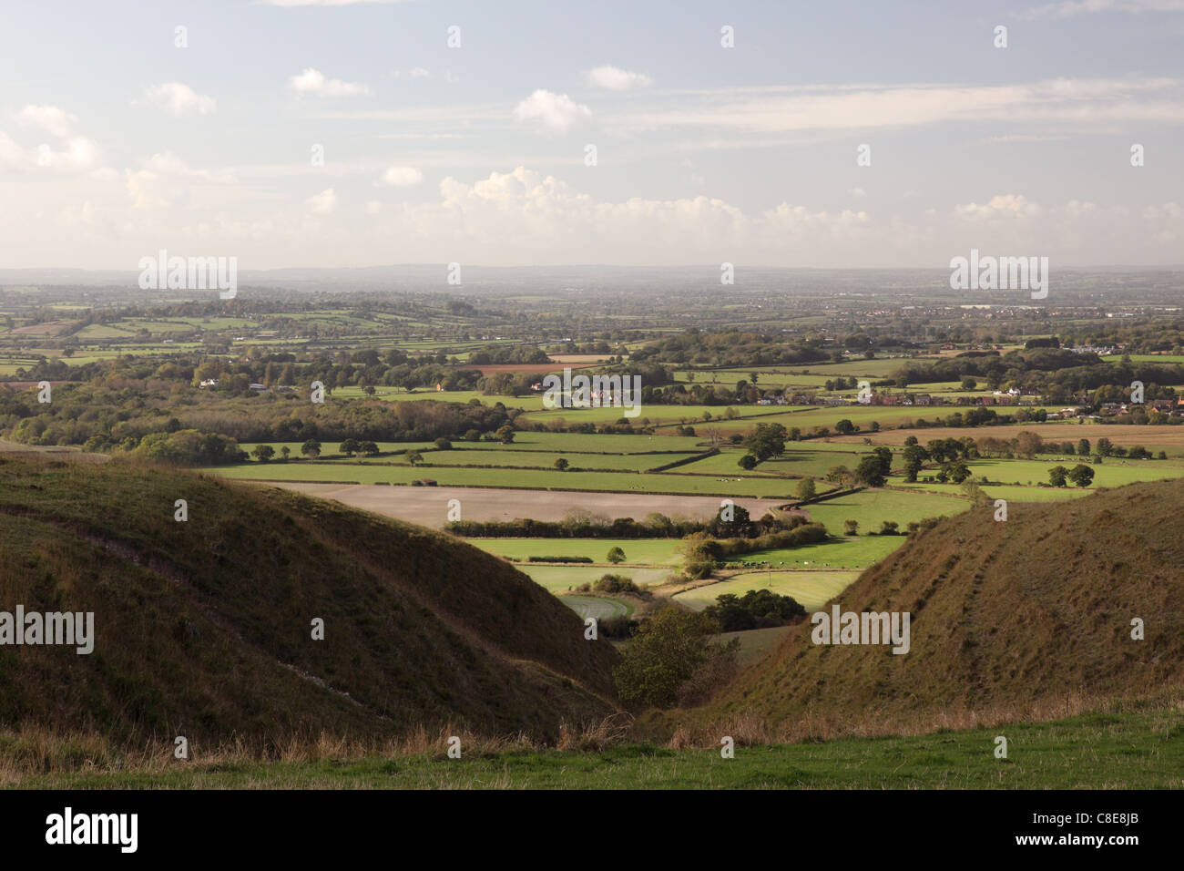 Oliver's Castle an iron age hill fort, Roundway Hill, near Devizes ...